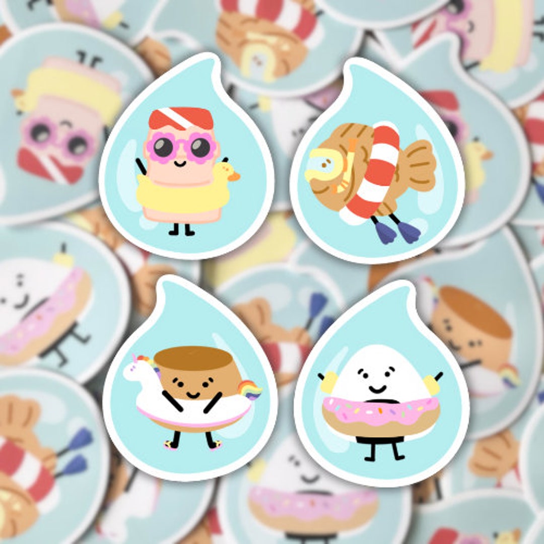 Full Pool Party Sticker Pack Set of 4,waterproof Eco Friendly Sticker ...