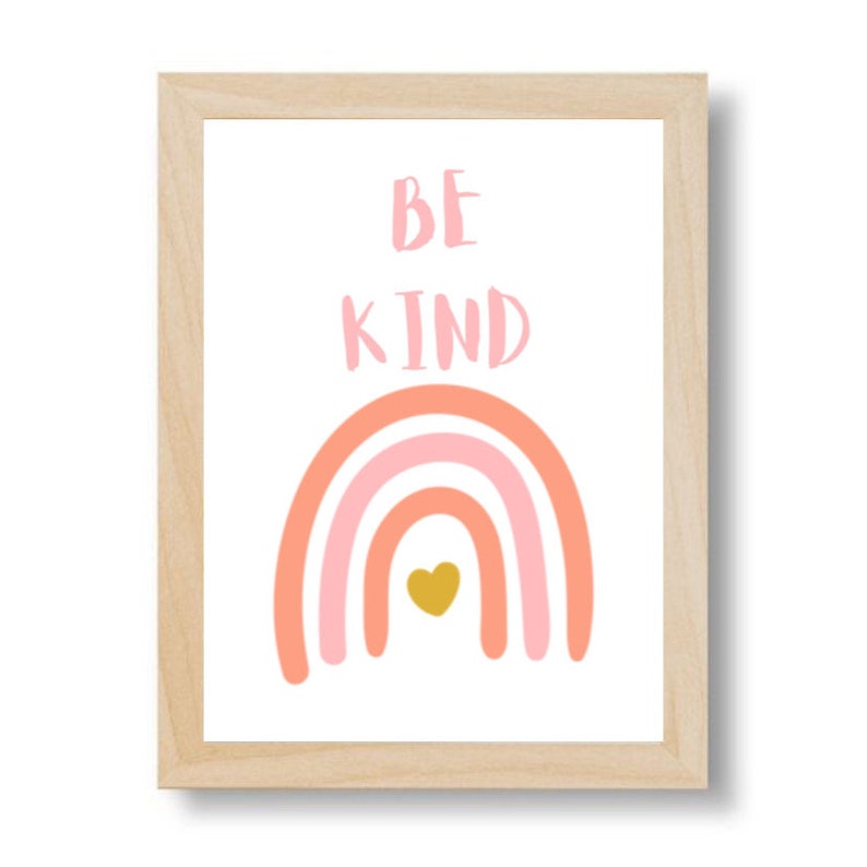 Be Kind Pink Rainbow PRINTABLE ONLY - Etsy