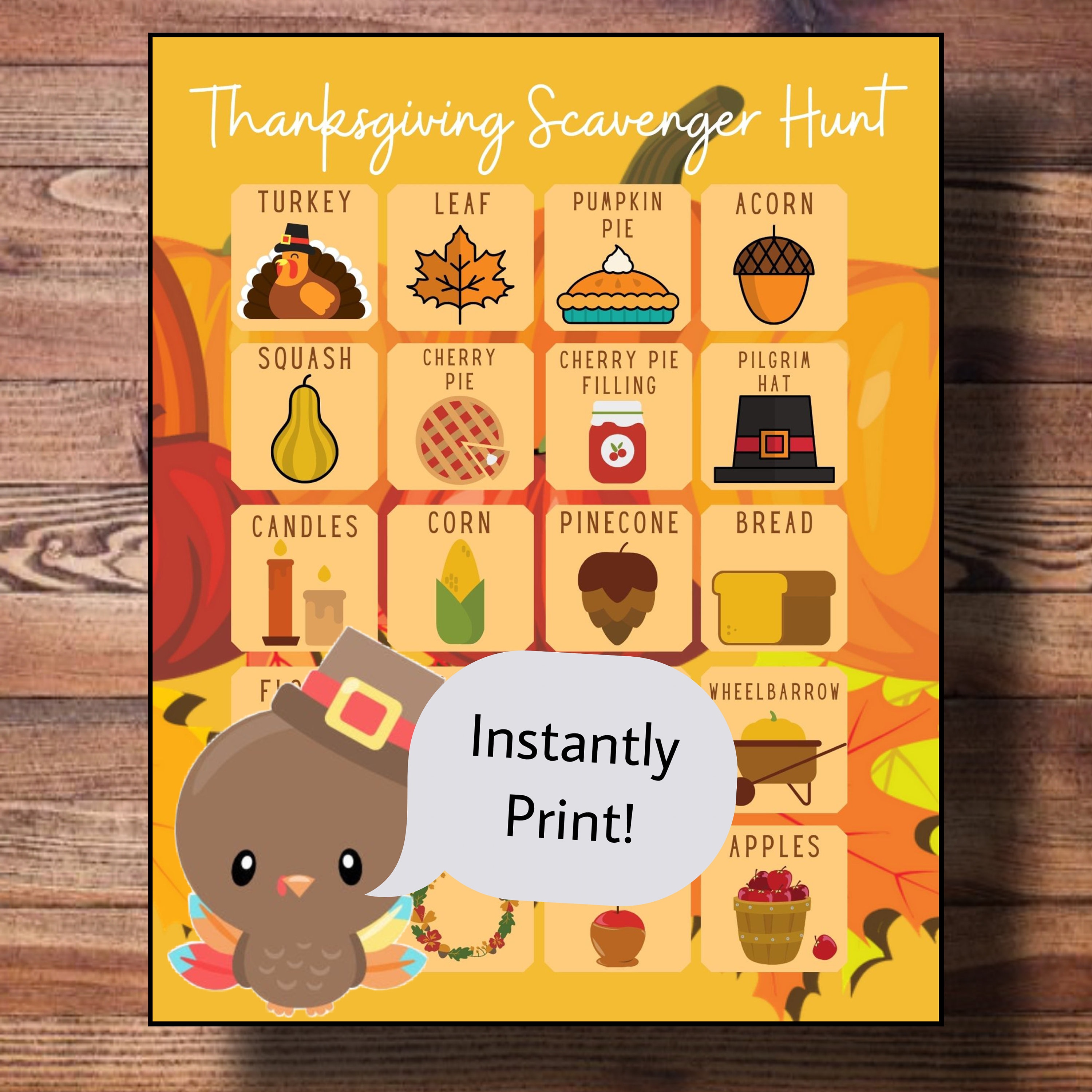 Thanksgiving Printable Game Pack PRINTABLE ONLY Holiday - Etsy