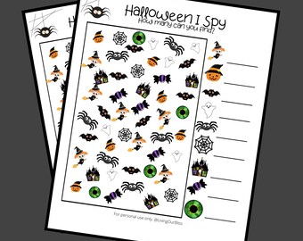 Halloween I Spy Halloween Game for Kids - Etsy