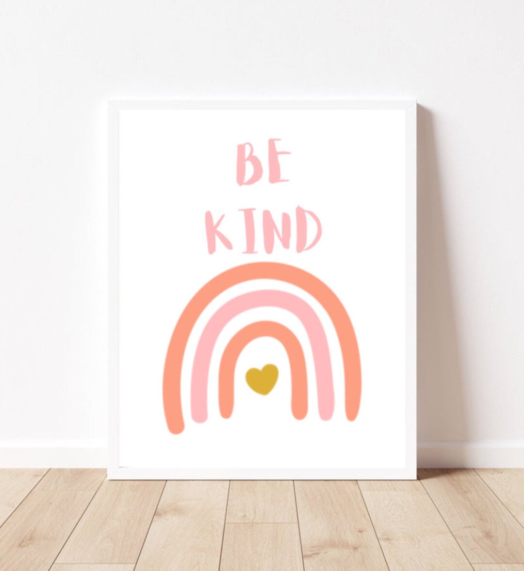 Be Kind Pink Rainbow PRINTABLE ONLY - Etsy