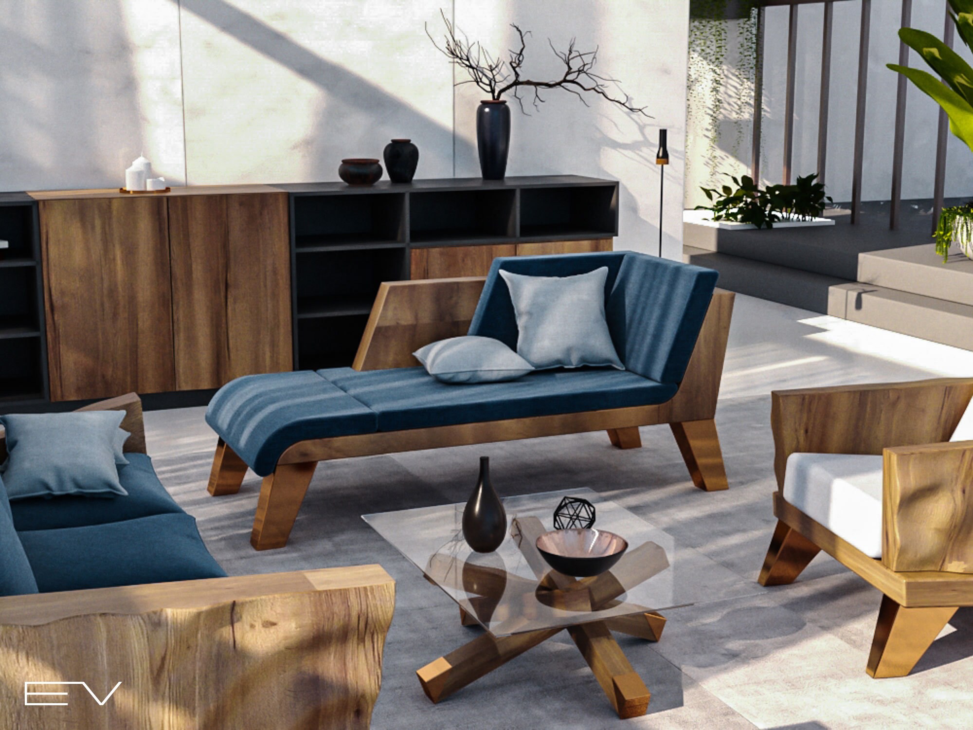 Custom Made Furniture SET - Sofa, Chaise Lounge, Coffee Table and ...