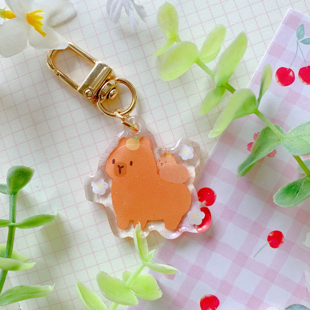 Capybara | Mini Sparkly Acrylic Charm | 1.5 Inch - Etsy