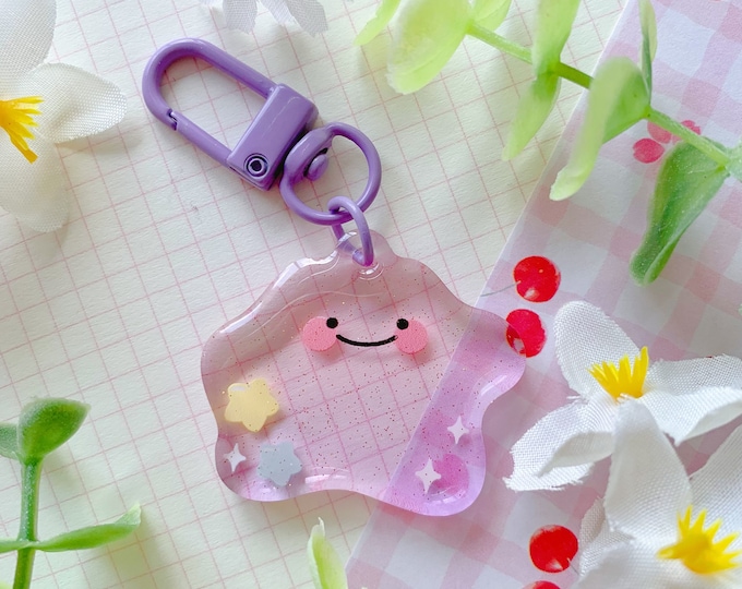 Ditto Mini Sparkly Acrylic Charm 1.5 Inch - Etsy