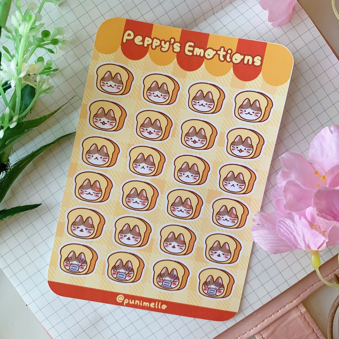 Peppy’s Emotions | Matte Vinyl Sticker Sheets - Etsy