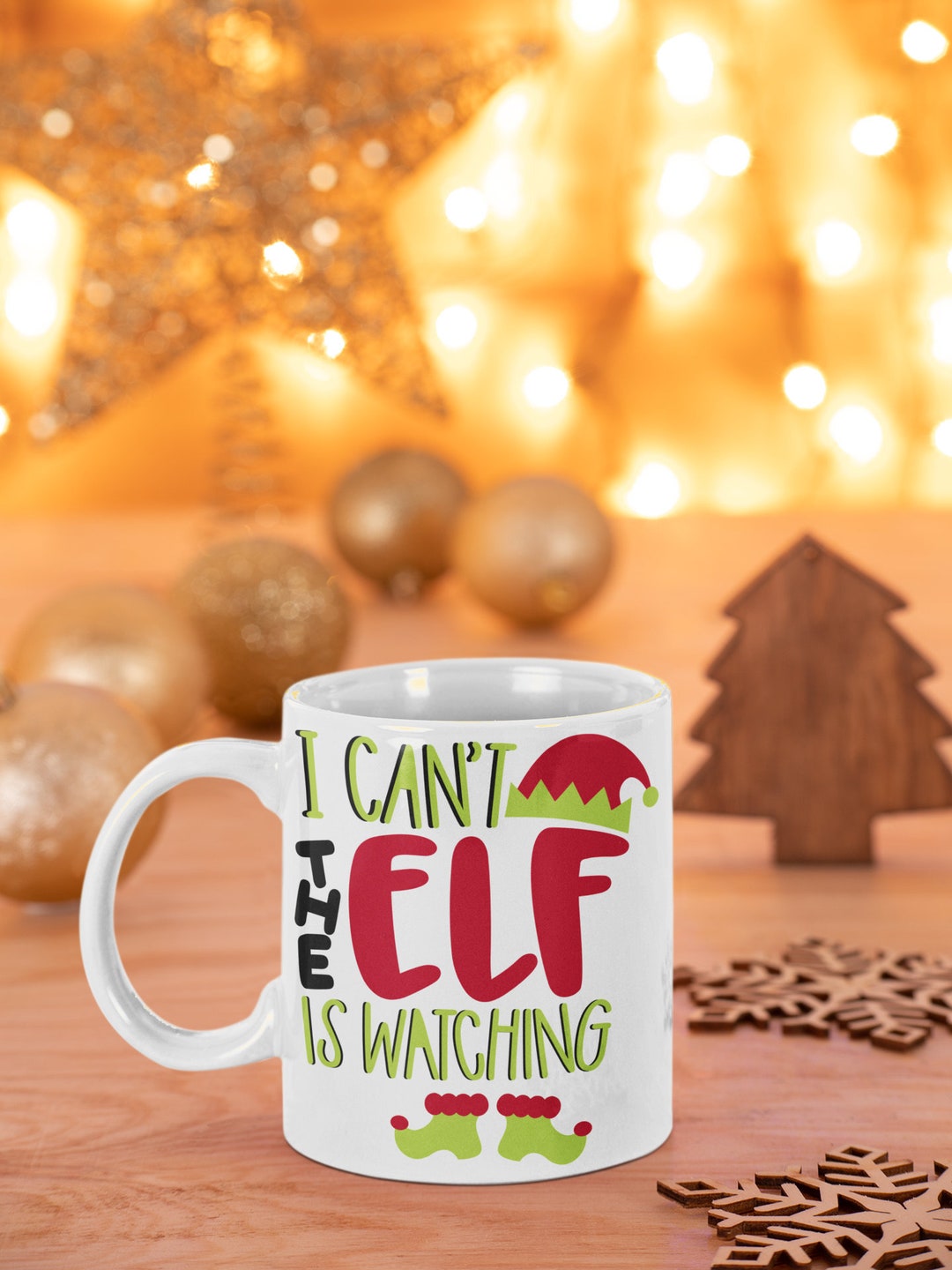 The Elf is Watching Holiday Christmas Mug - Etsy