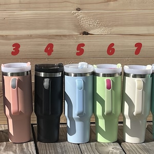 BTS K-pop Personalized 40 Oz Stainless Steel Tumbler With Handle, Lid ...