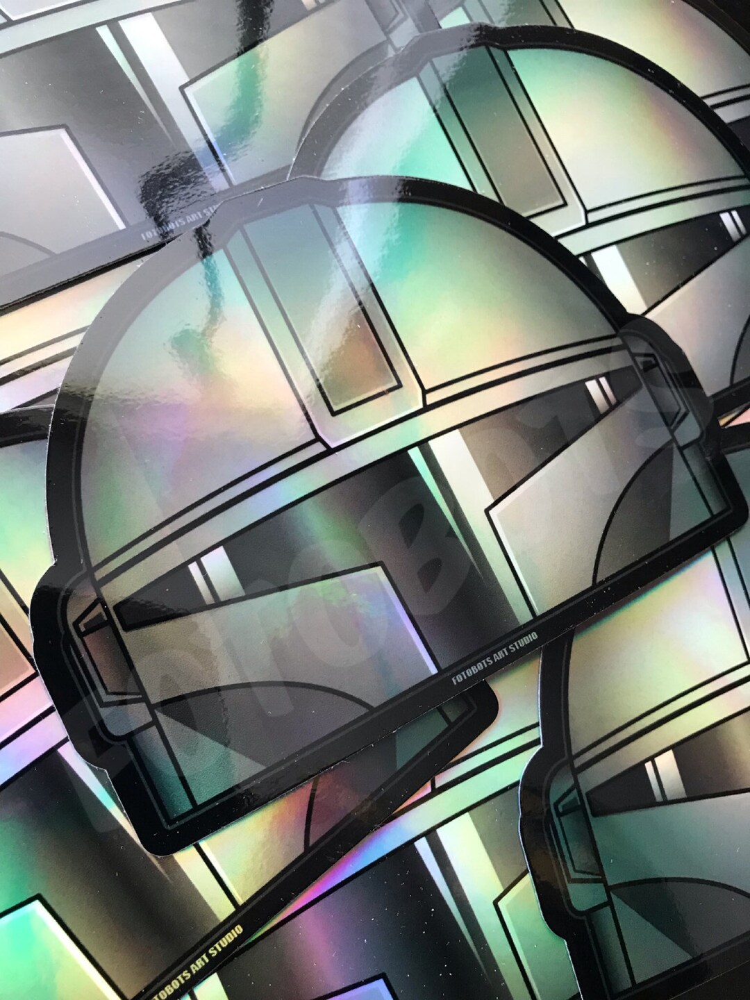 Anime Chibi Mando Holographic Peeker Sticker Gift for Him - Etsy