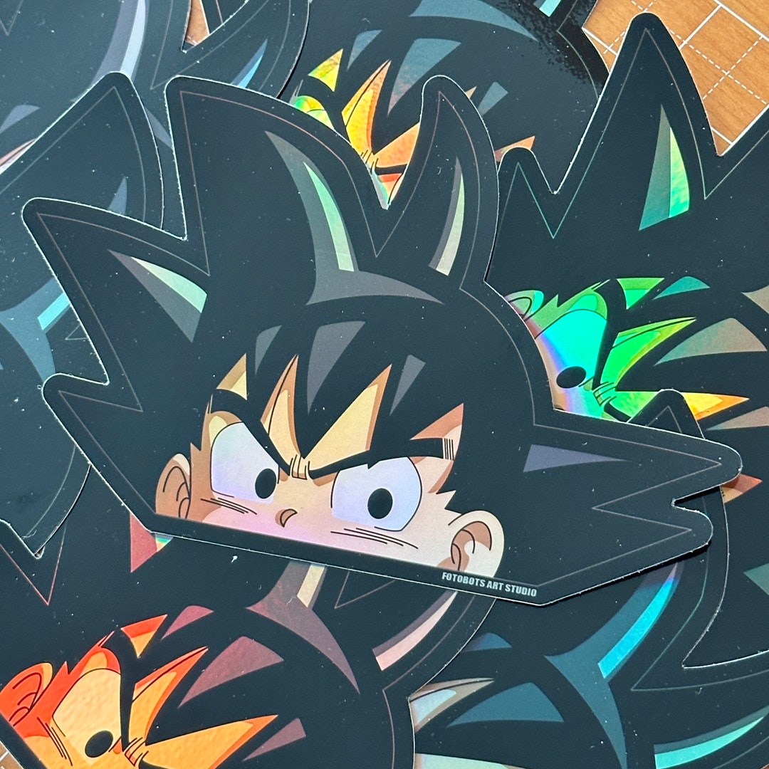 Anime Chibi DB Holographic Outdoor Peeker Sticker - Etsy