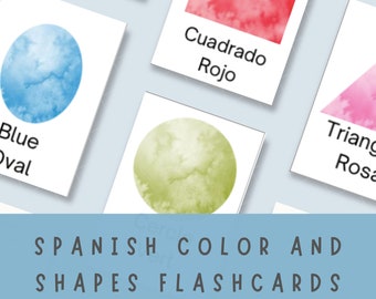 Preschool Printable Flashcards: Shapes and Colors Learning Set - Etsy