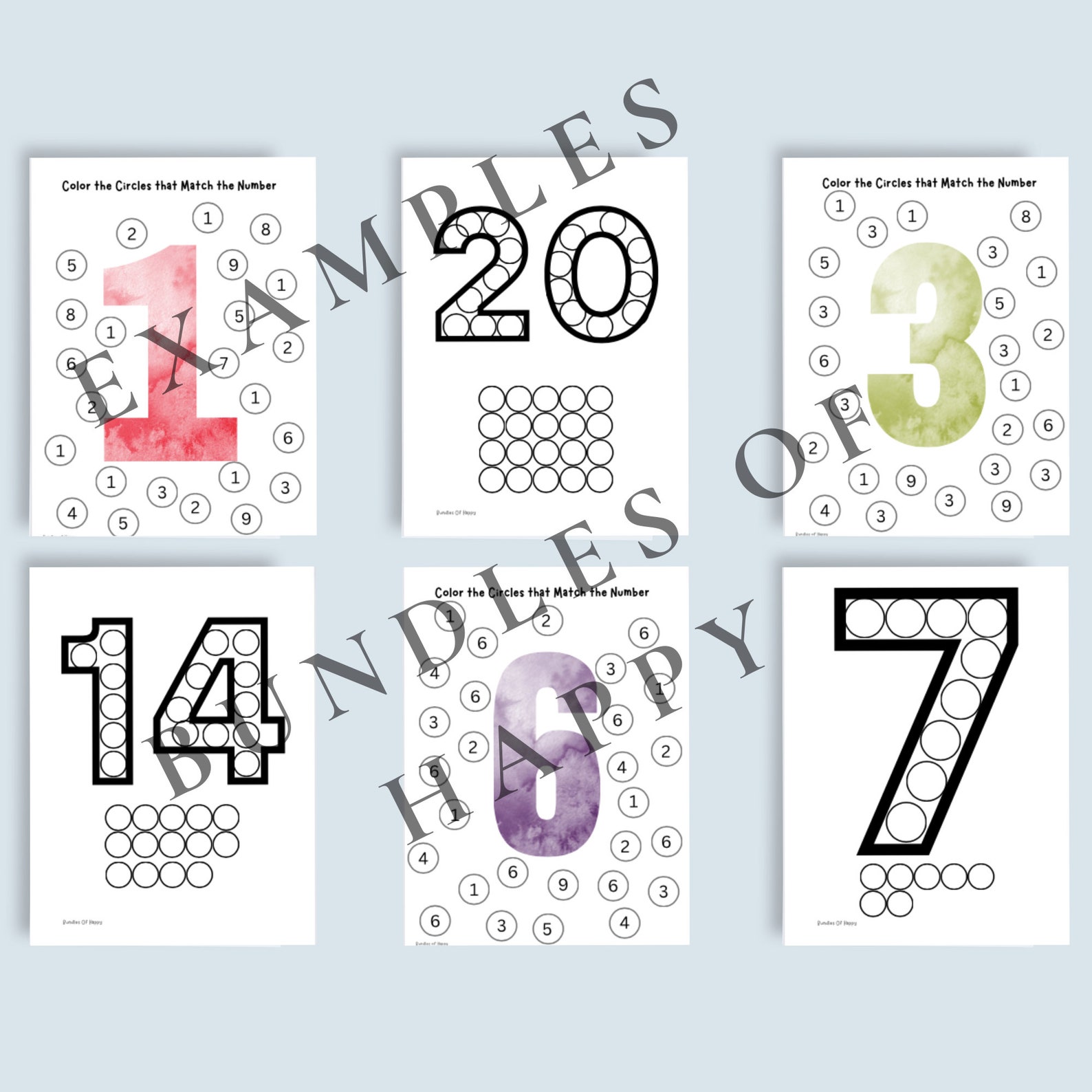 Dot Marker Number Preschool Printable - Etsy