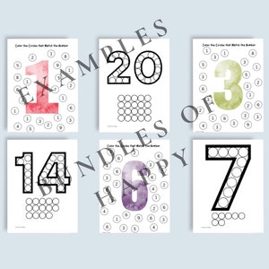 Dot Marker Number Preschool Printable - Etsy