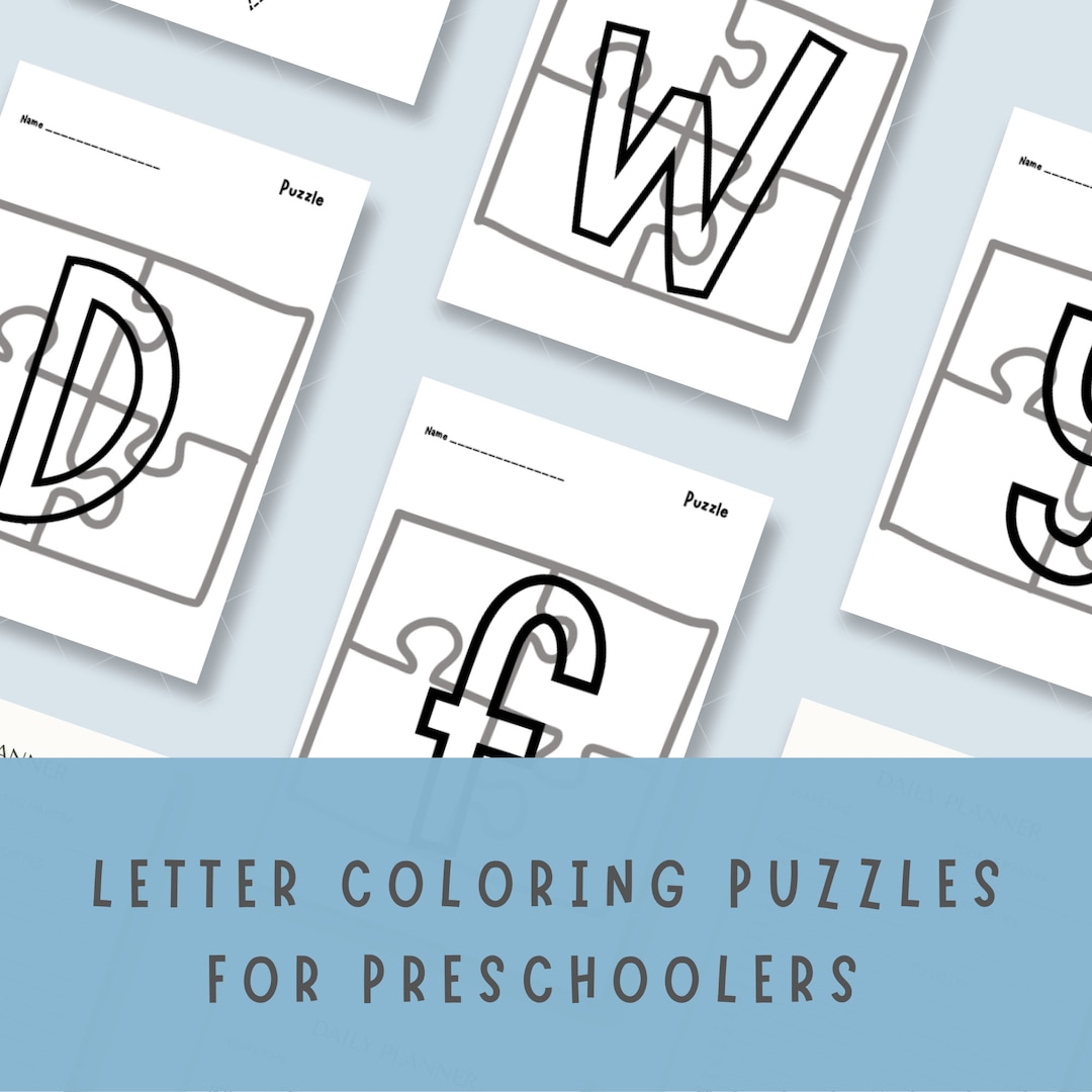 Educational Toddler & Preschool Letter Puzzle Printables - Fun ABC ...