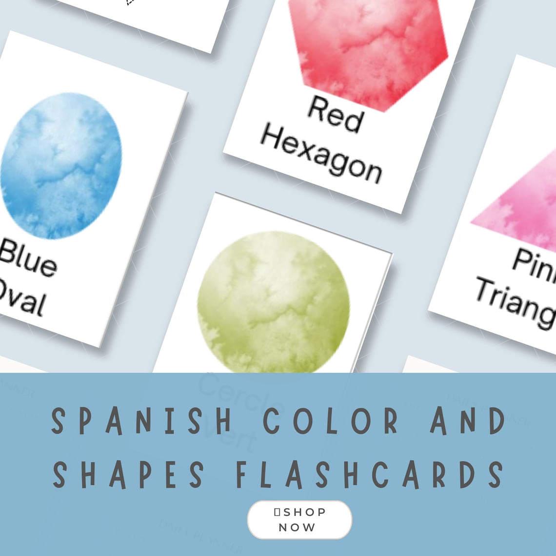 Preschool Printable Flashcards: Shapes and Colors Learning Set for ...