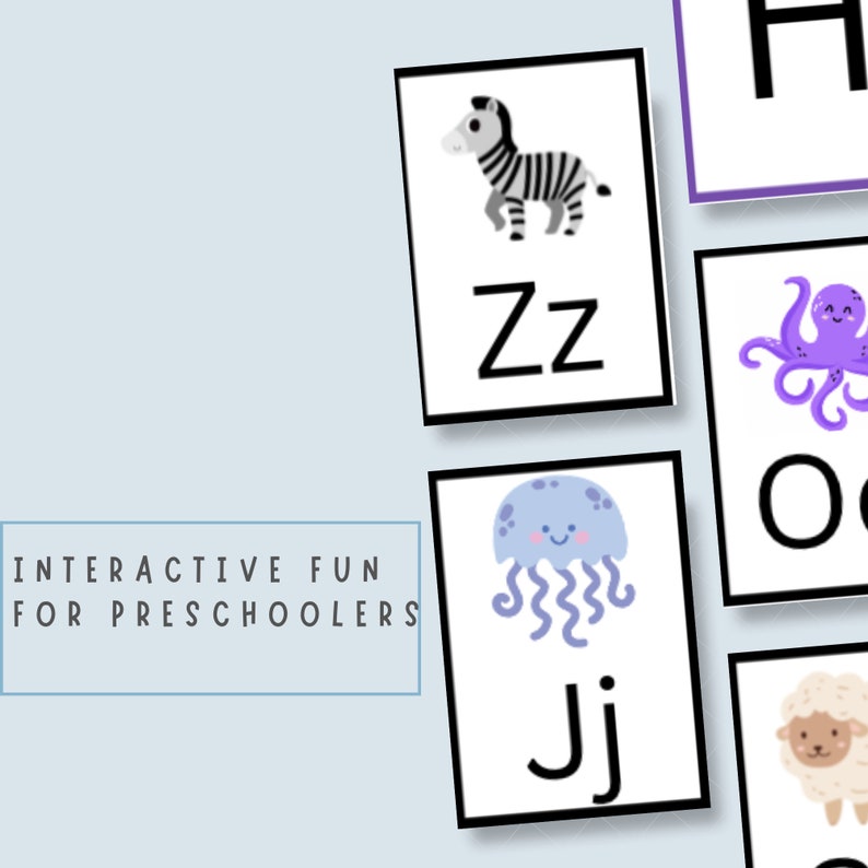 Engaging Alphabet Flashcards for Preschoolers: Learn Abcs, Letters, and ...