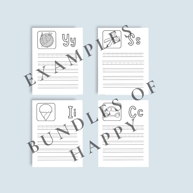 Interactive Handwriting Alphabet Coloring Tracing Worksheets for ...