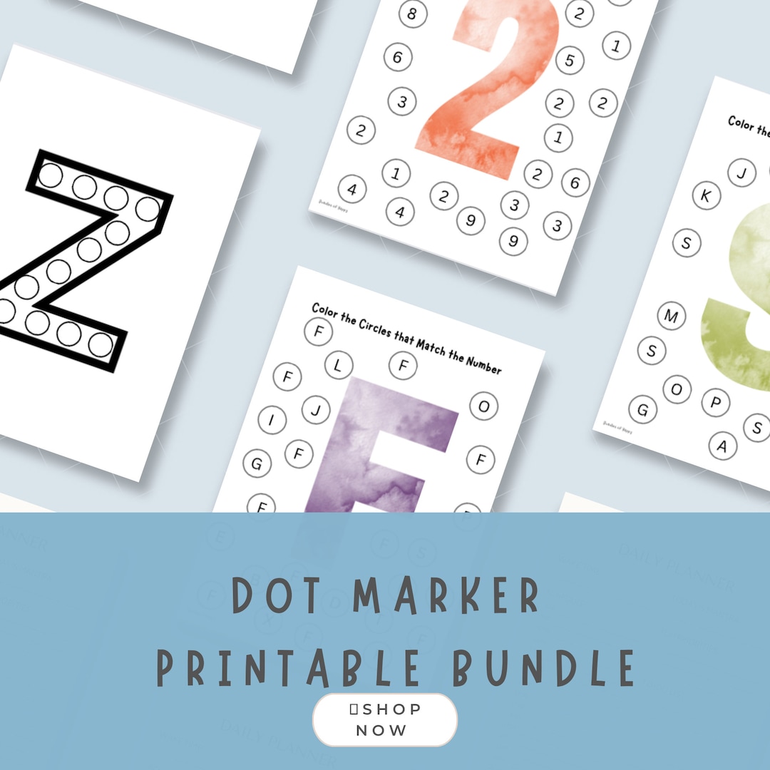 Dot Marker Preschool Printable BUNDLE - Preschool, Homeschool, Daycare ...