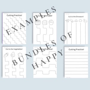 Preschool Cutting Practice Printable Bundle - Develop Fine Motor Skills ...