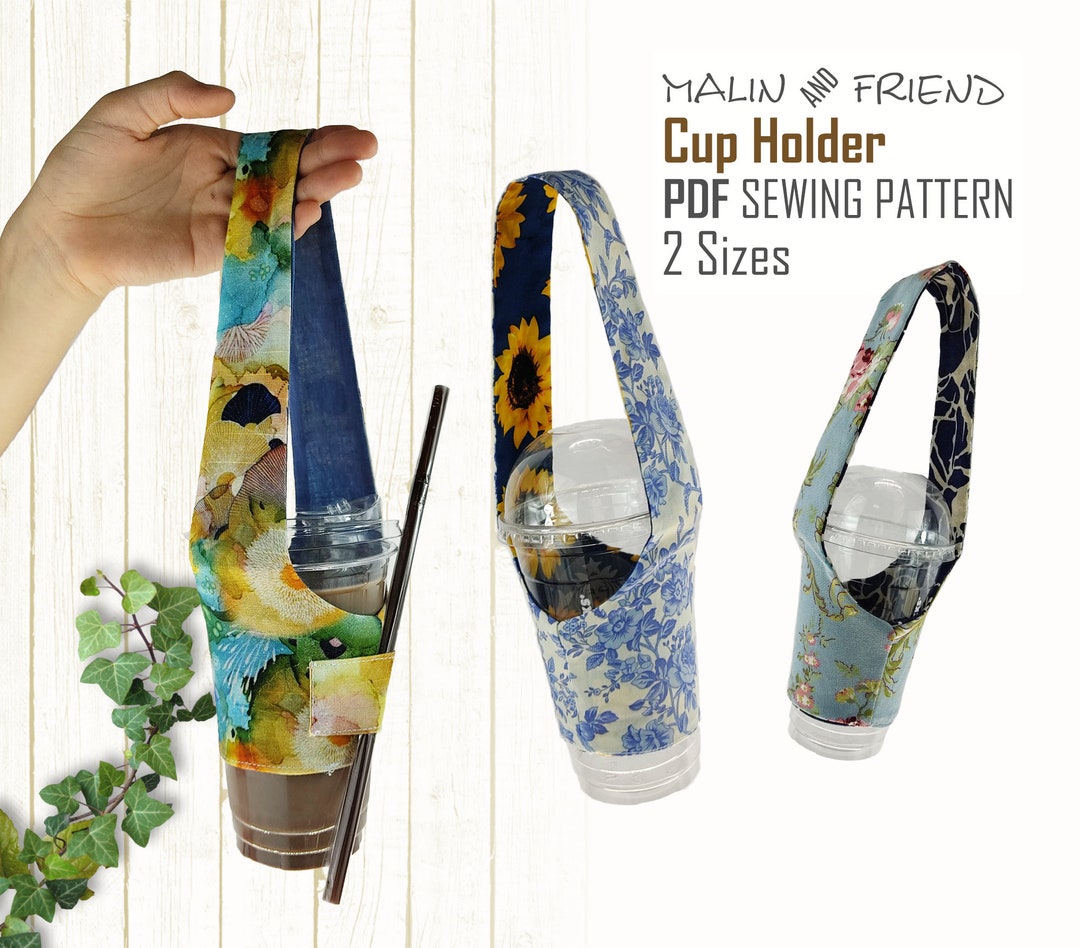 Printable Go Cup Holder Sewing Pattern Template - Instant Download Iced ...