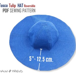 Tosca Tulip Hat Sewing Tutorial and Templates, Easy-to-follow Sewing ...