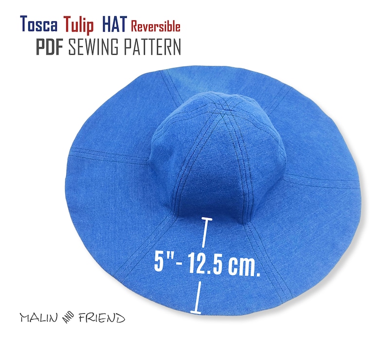 Tosca Tulip Hat Sewing Tutorial and Templates, Easy-to-follow Sewing ...