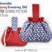 Reversible Drawstring Bag Pattern, Reuseable Gift Bag, Three Sizes, Bag ...
