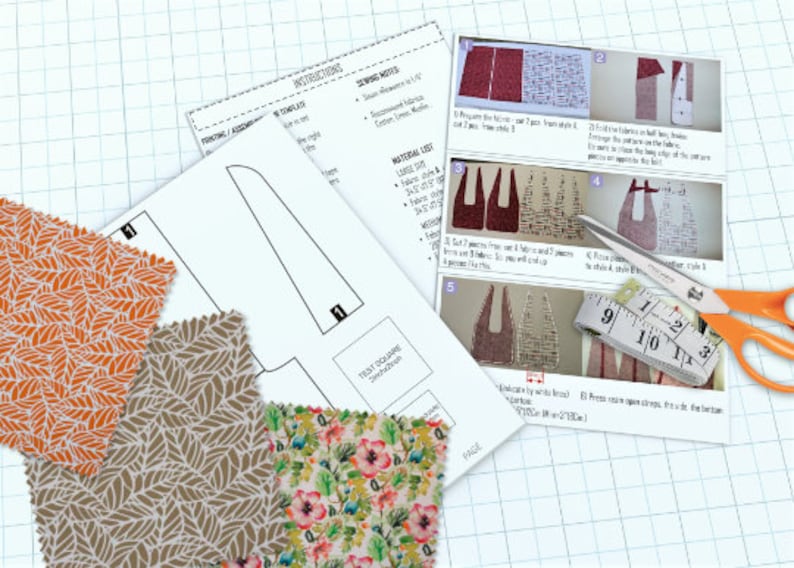 Reversible Tote Bag Pattern PDF File Instant Download Boho | Etsy