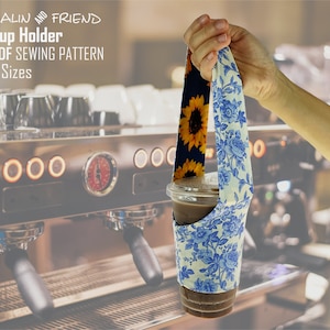 Printable Go Cup Holder Sewing Pattern Template - Instant Download Iced ...