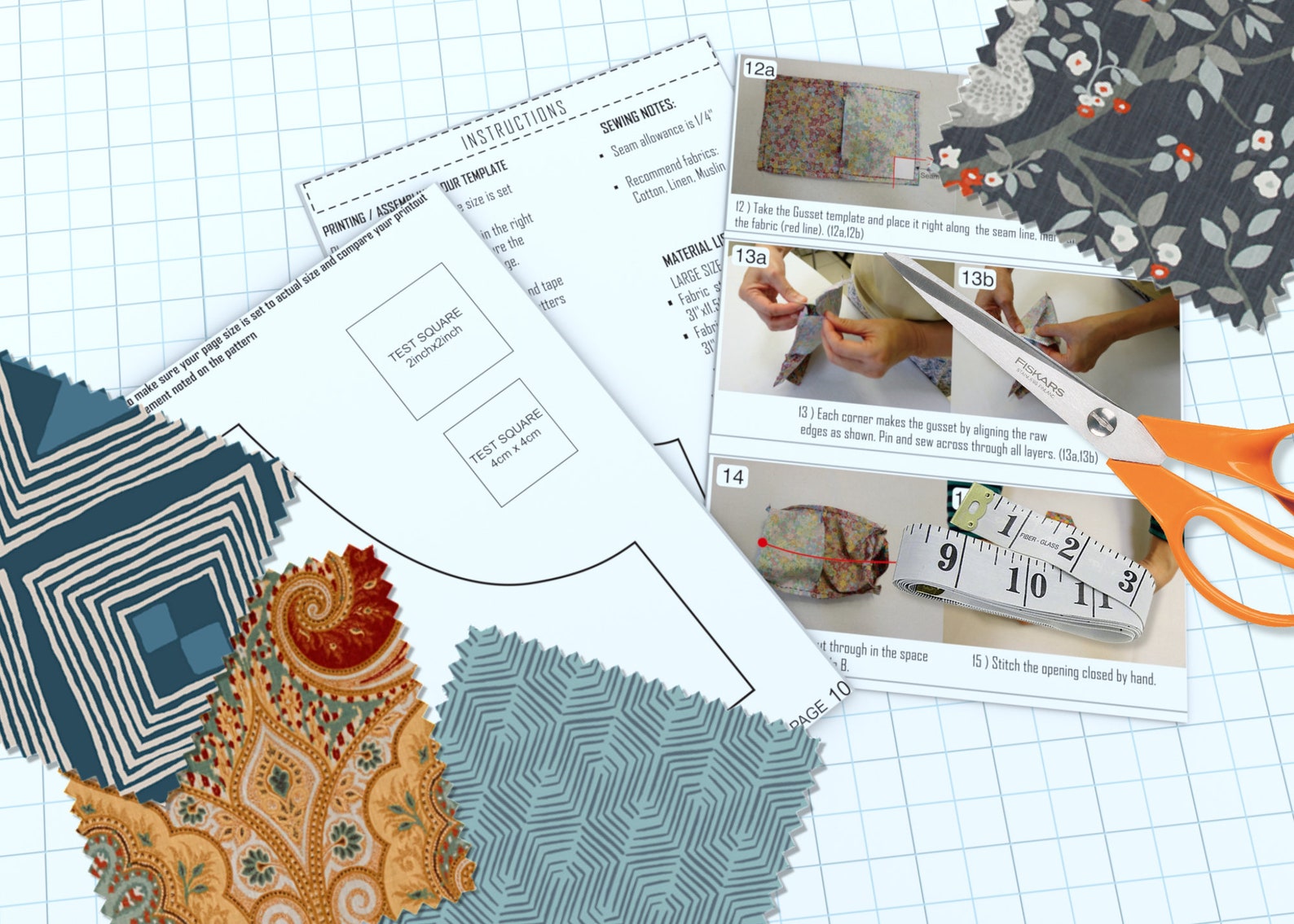 Printable Tote Bag Sewing Pattern Tutorial Instant Download | Etsy