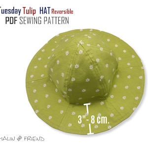 Tuesday Tulip Hat Sewing Tutorial and Templates, Easy-to-follow Sewing ...