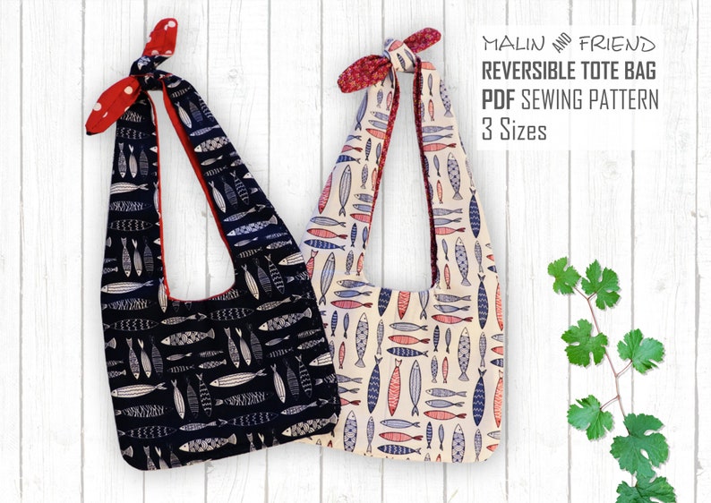 Reversible Tote Bag Patternbag Pattern PDF bag - Etsy