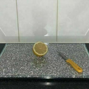 Large Luxury Crushed Diamond Chopping Board Crystal Filled Silver - Etsy