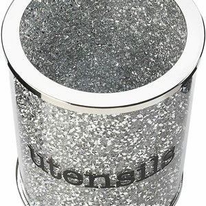 Crushed Diamond Crystal Filled Crystal Utensils Pot Canister Storage - Etsy