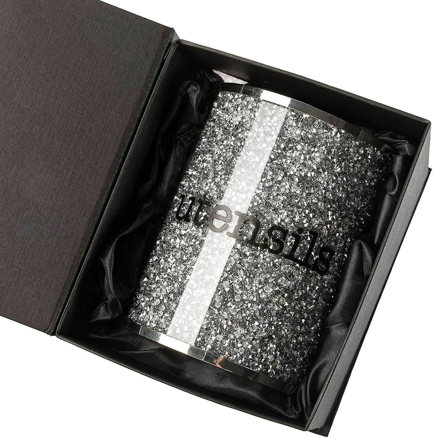 Crushed Diamond Crystal Filled Crystal Utensils Pot Canister Storage - Etsy