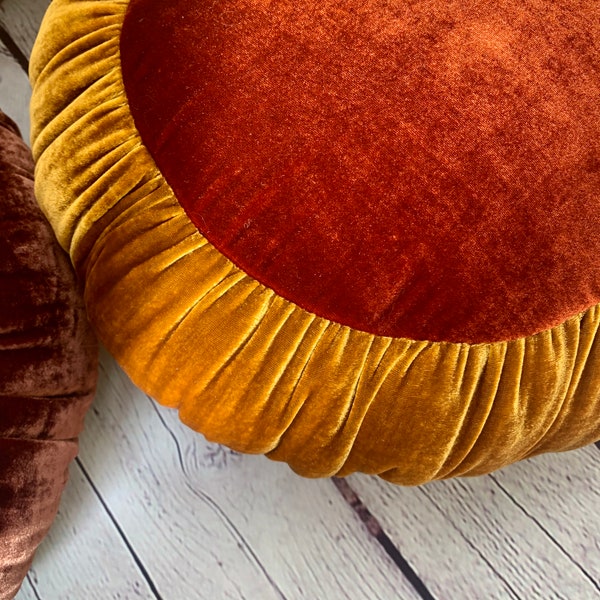 Round Velvet Pillow - Etsy