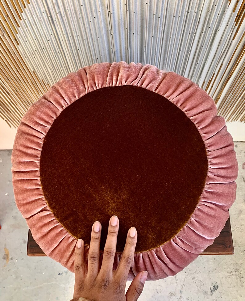 Round Velvet Pillow Decorative Pillow Pillows for Couch | Etsy