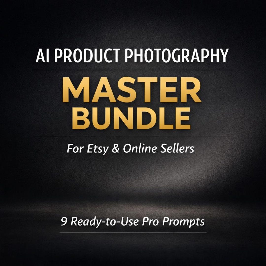 AI Product Photography Master Bundle for Etsy Sellers | Professional ...