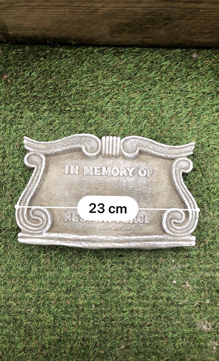 Stone/cre Scroll Headstone Grave Memorial / Catholic - Etsy UK