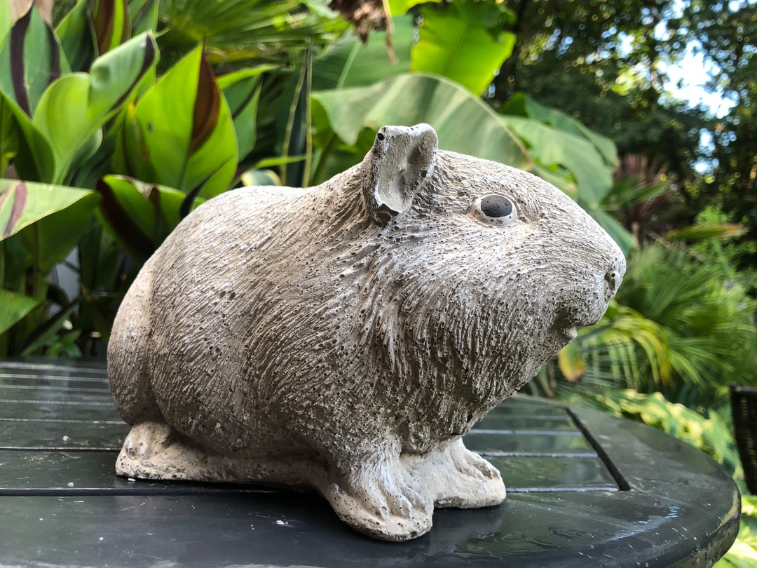 Stone/cre Hamster Figure Garden Statue or Home Decor Memorial Rainbow ...