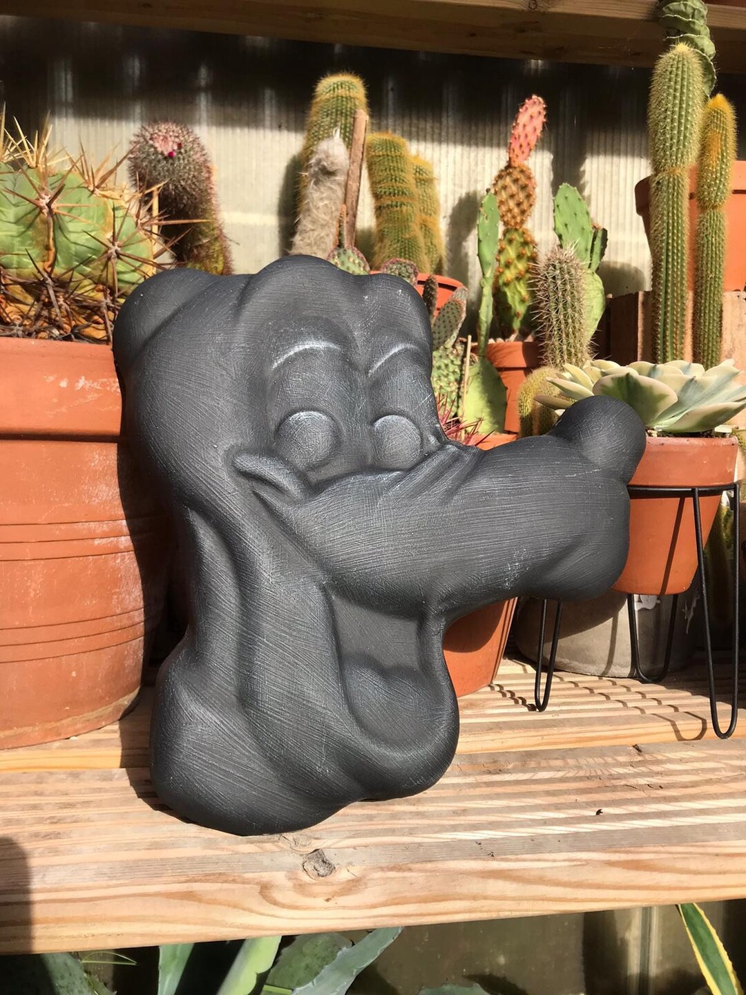 Stone/cre Disney Large Goofy / Pluto Dog Head Wall Plaque - Etsy UK
