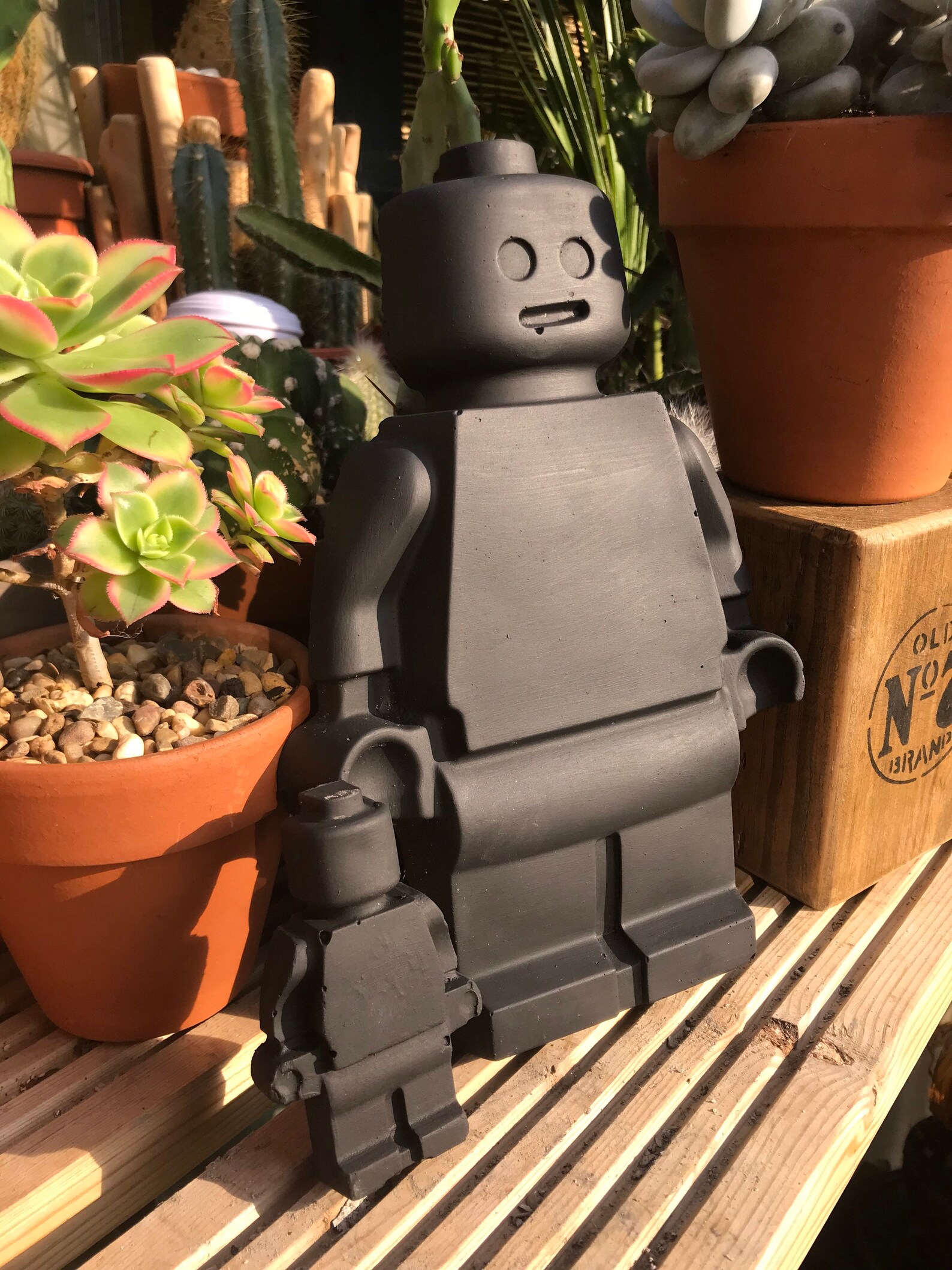 Stone/cre Giant Legoman Set Legomen/mini Me Wall Plaques/home - Etsy UK