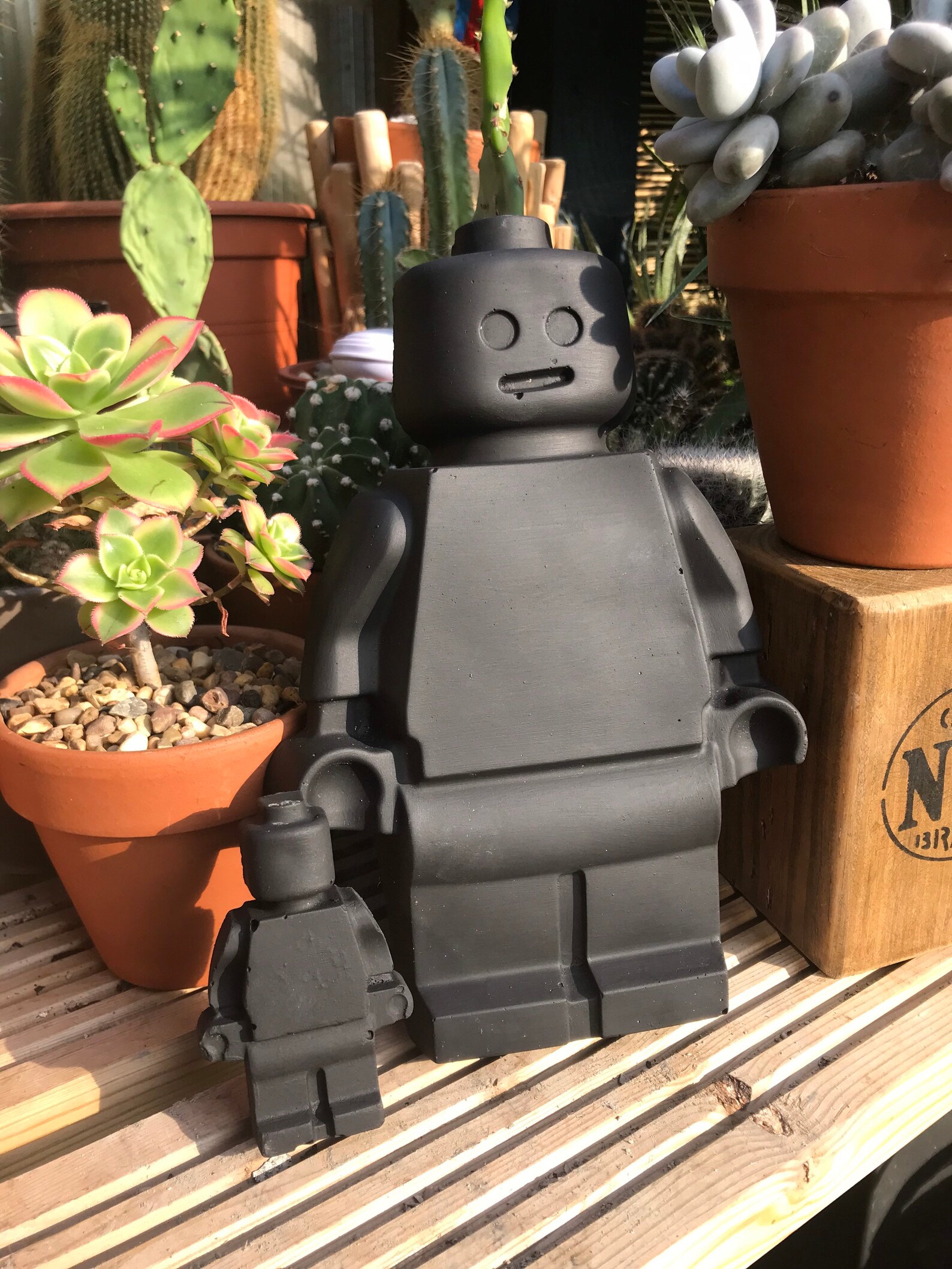 Stone/cre Giant Legoman Set Legomen/mini Me Wall Plaques/home | Etsy UK