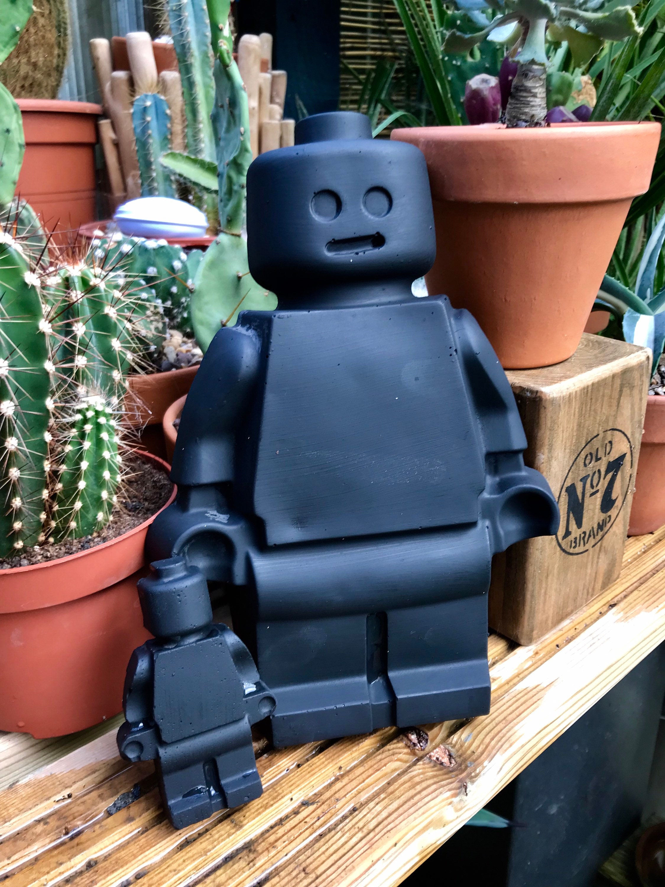 Stone/cre Giant Legoman Set Legomen/mini Me Wall Plaques/home | Etsy UK