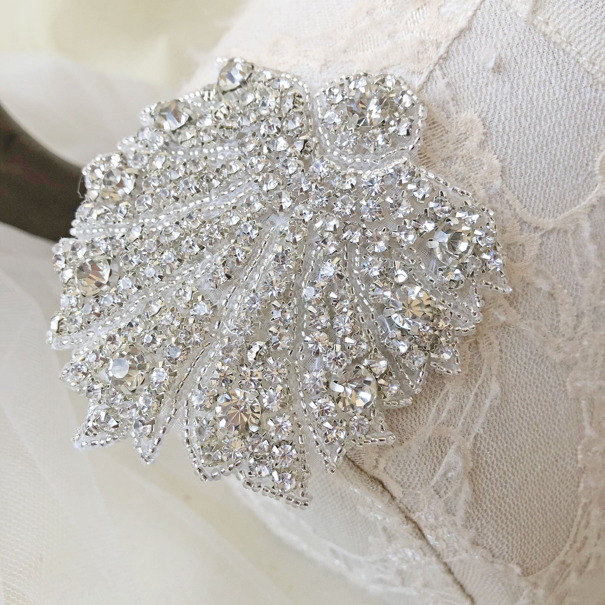 Bling Rhinestone Applique Hot Glued Upper Arm Cuff Crystal Epaulettes ...