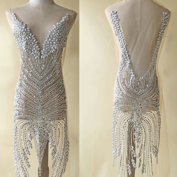 Full Length Body Rhinestone Bodice Front and Back Heavily - Etsy