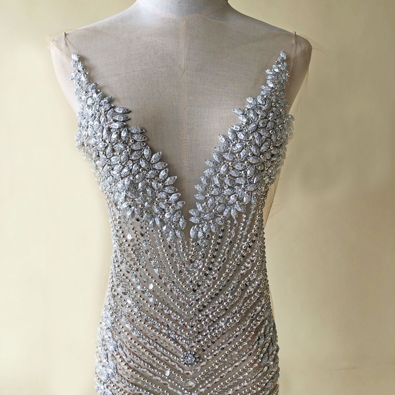 Full Length Body Rhinestone Bodice Front and Back Heavily - Etsy