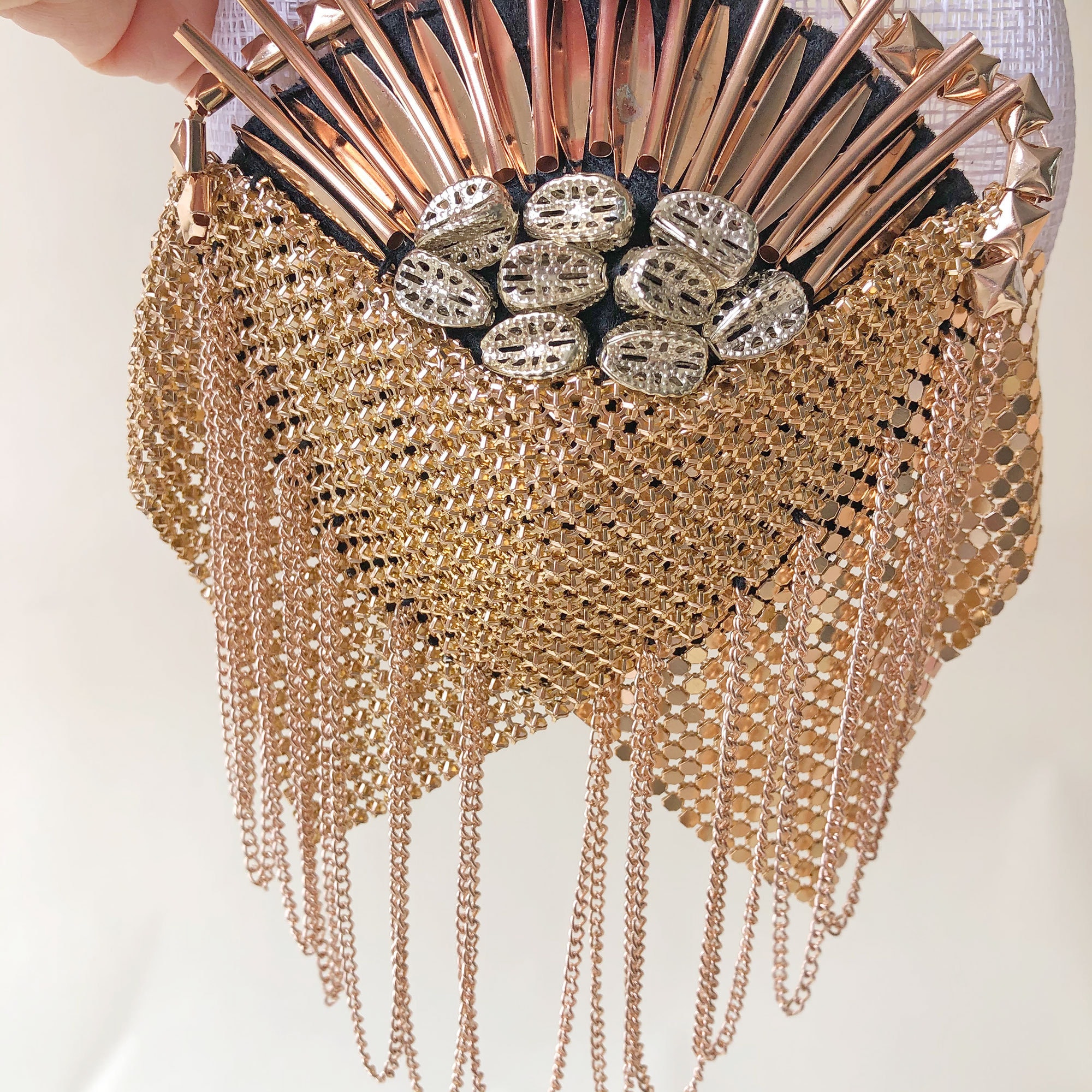 Golden Costume Uniform Shoulder Badge Mirror Pair Beaded Metal - Etsy