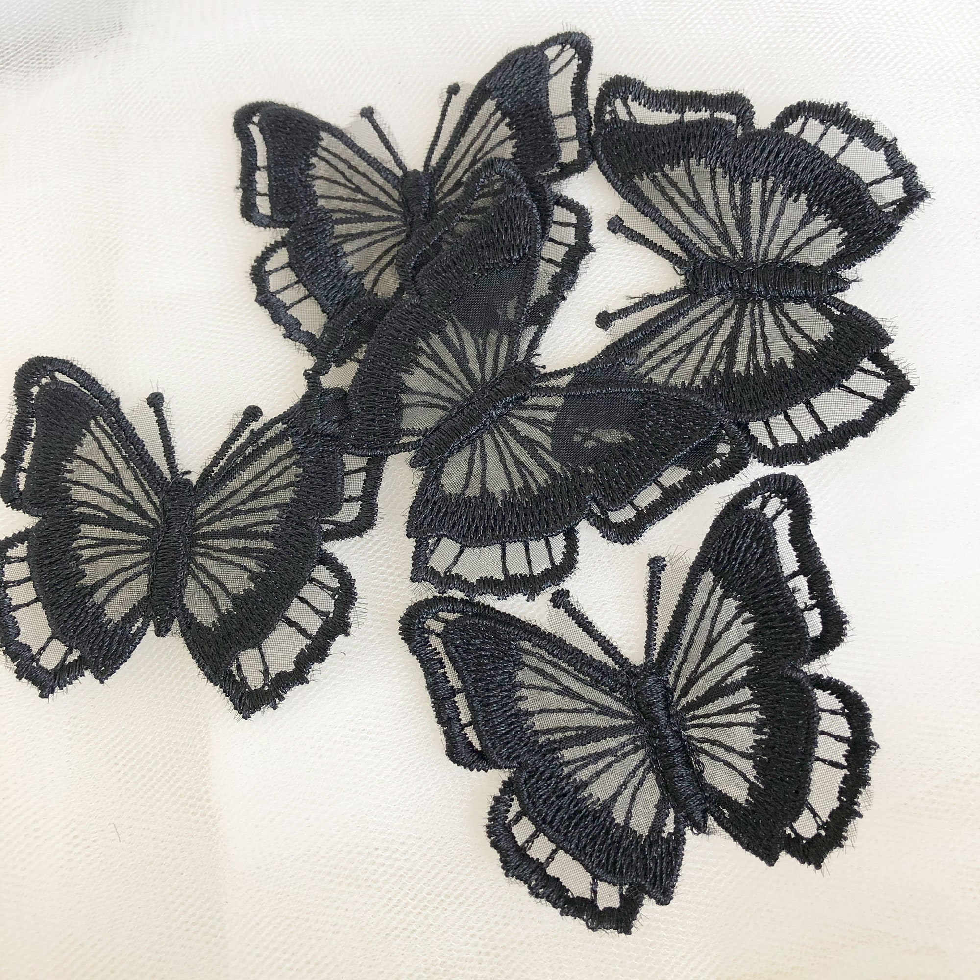 Butterfly Motif Applique 2 Layers Organza Butterfly Patch for DIY ...