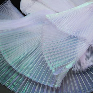 Shiny Ruffle Pleated Fabric Stiff Texture Fabric for Performance ...