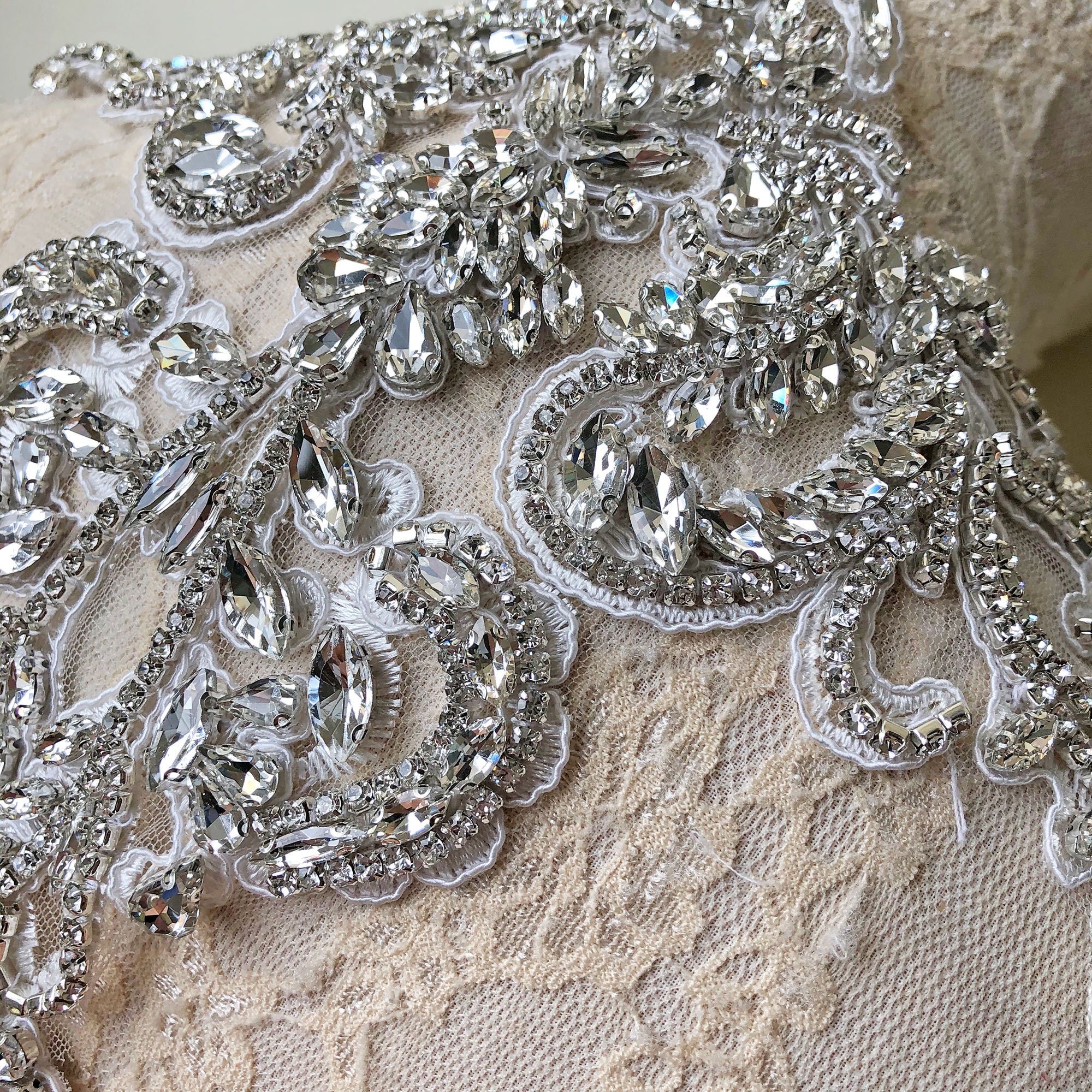 Sparkling Rhinestone Applique Bling Embellished Clear Crystal | Etsy